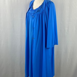 Vintage Shadowline Peignoir Set Cobalt Blue Size L, Luxurious Silky ...