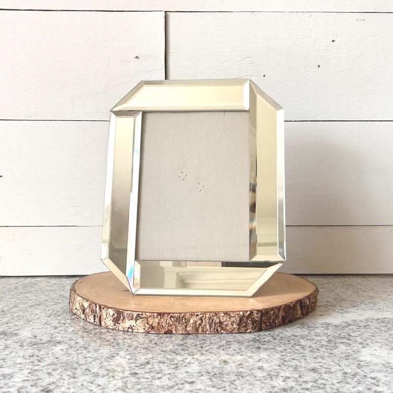 Beveled Glass Picture Frame - Etsy