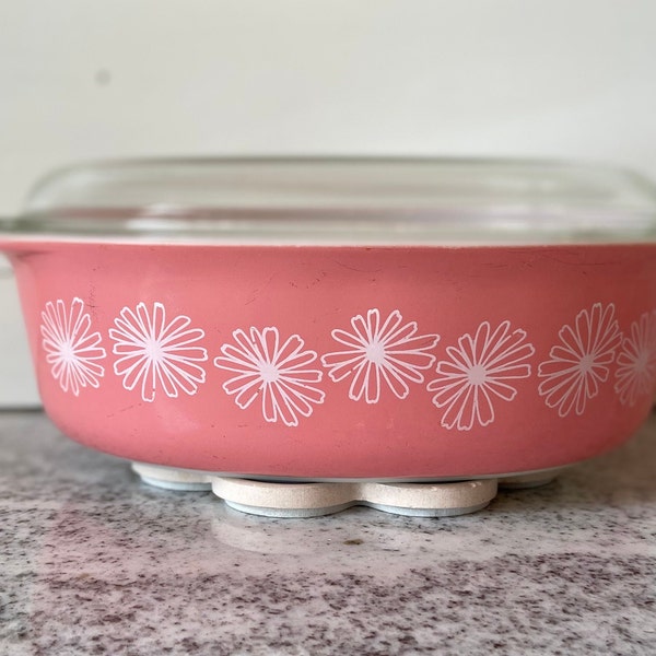 Pink Daisy Vintage Pyrex Casserole Dish - Etsy