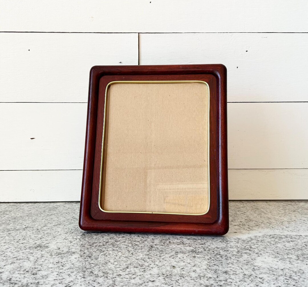 Vintage 8x10 Solid Wood Picture Frame Mahogany Finish, Rustic Photo ...