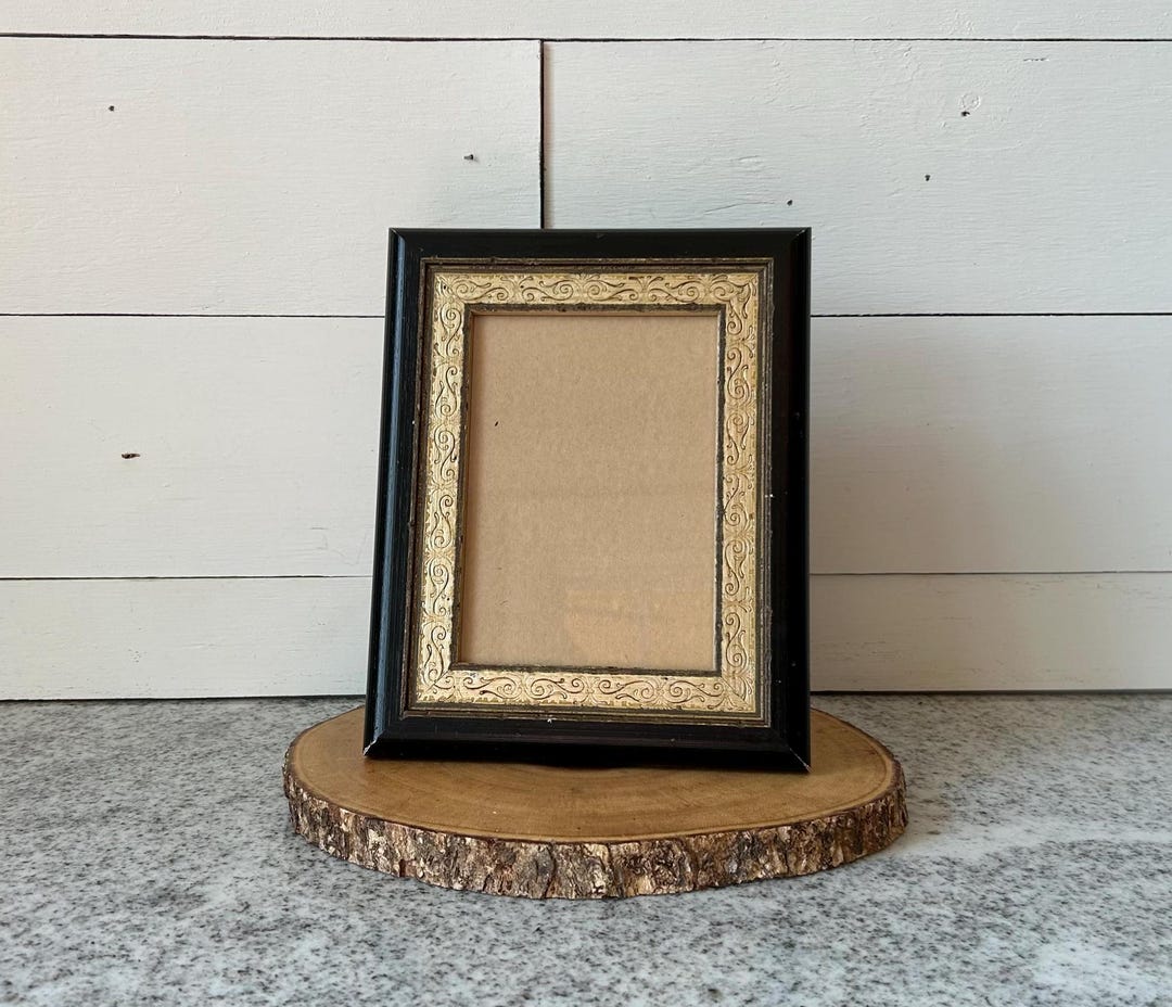 Vintage 5x7 Martin Aborn Brown and Gold Wood Picture Frame, Ornate ...