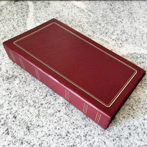 Vintage Burgundy Faux Leather Photo Album, Holson 3-ring Binder With ...