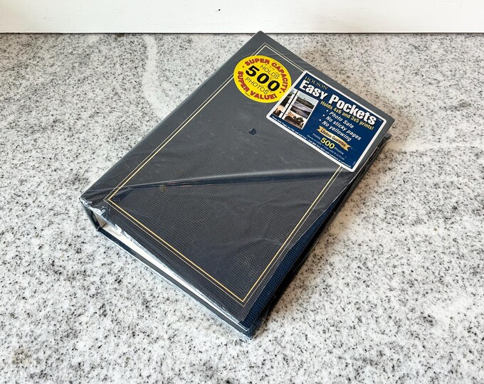 Vintage 1990s Holson Photo Album, Easy Pockets Holds 500 Photos, Navy ...