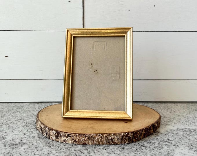 Vintage 5x7 Gold Beveled Wood Picture Frame With Easel Back, Mid ...