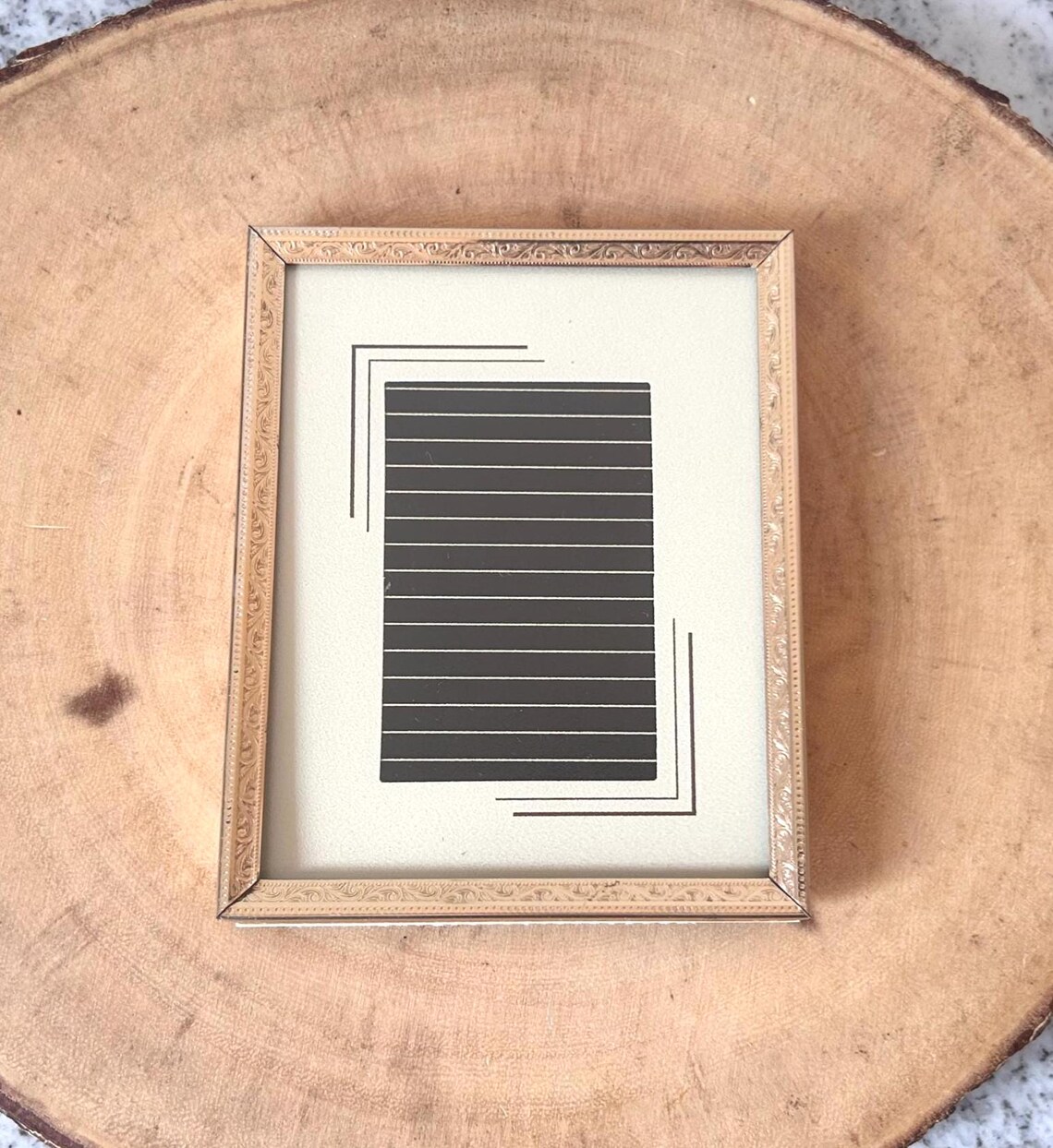 Vintage 4x5 Gold Metal Picture Frame With Ornate Etched Edge, Small ...