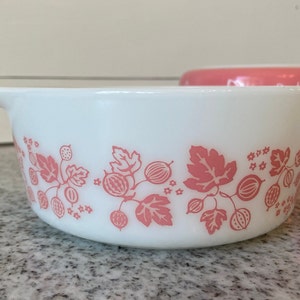 Gooseberry Pink Vintage Pyrex Round Casserole Dish Set 6 Pieces | 1950 ...