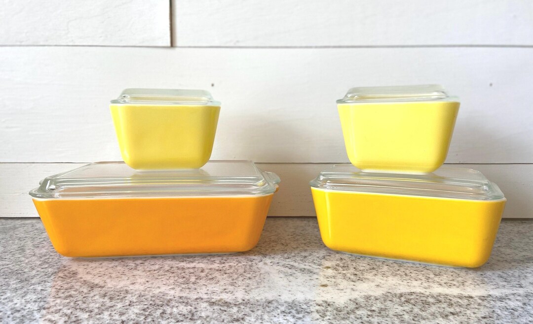 Daisy or Citrus Vintage Pyrex Complete Refrigerator Set 8 Pieces | 501 ...