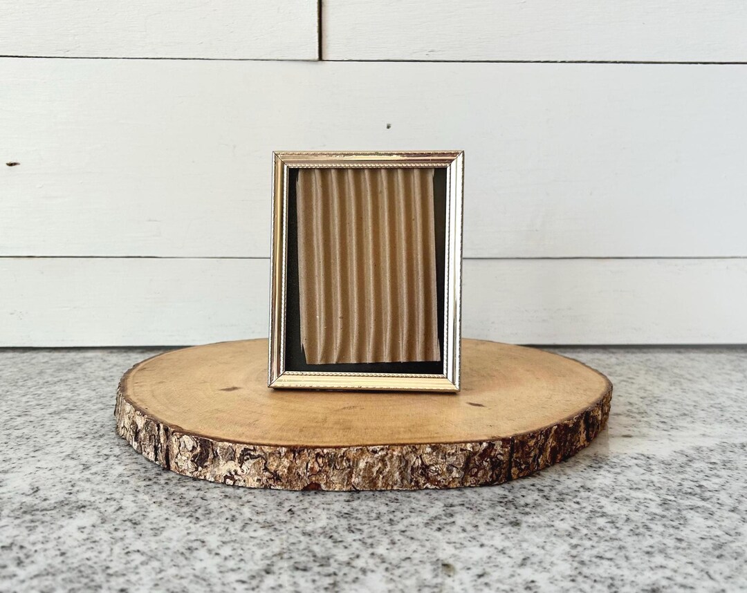 Vintage 4x5 Gold Metal Picture Frame, Ornate Etched Floral Design ...