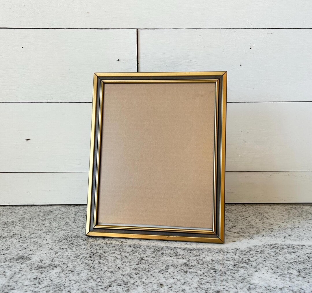 Vintage 8x10 Gold Picture Frame, Mid-century Modern Photo Frame With ...