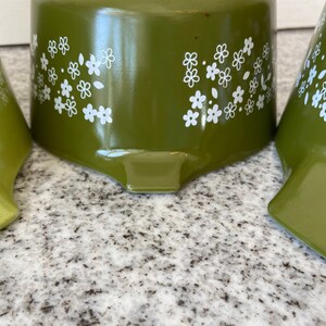 Vintage Spring Blossom Pyrex Round Casserole Set 6 Pieces 473 475 Bake ...