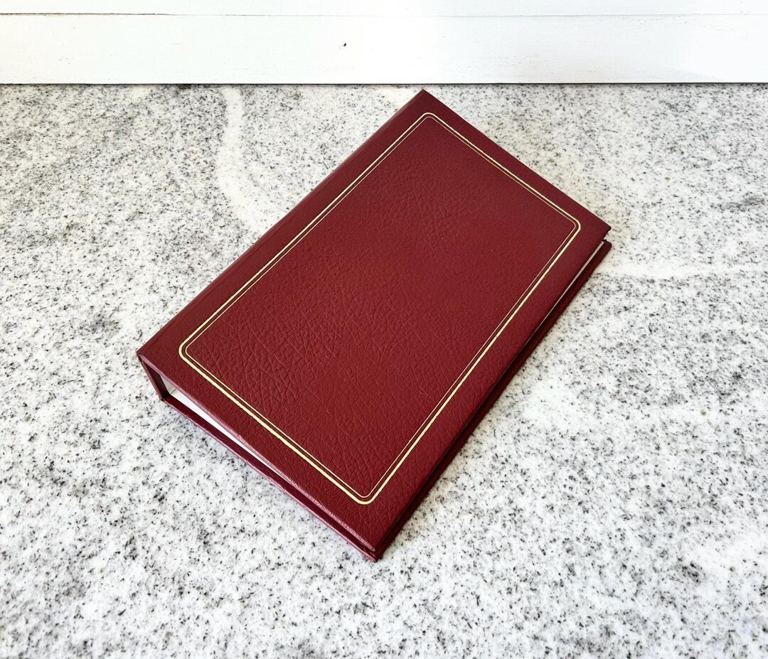 Vintage Burgundy Faux Leather Photo Album, Holson 3-ring Binder With ...