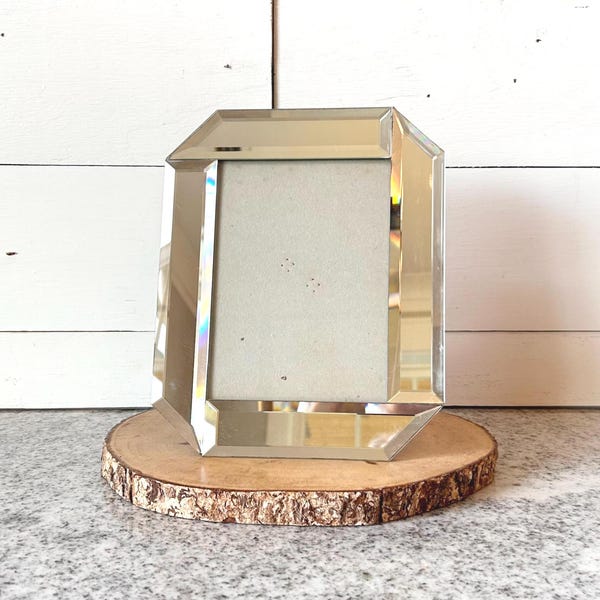 Beveled Glass Picture Frame - Etsy