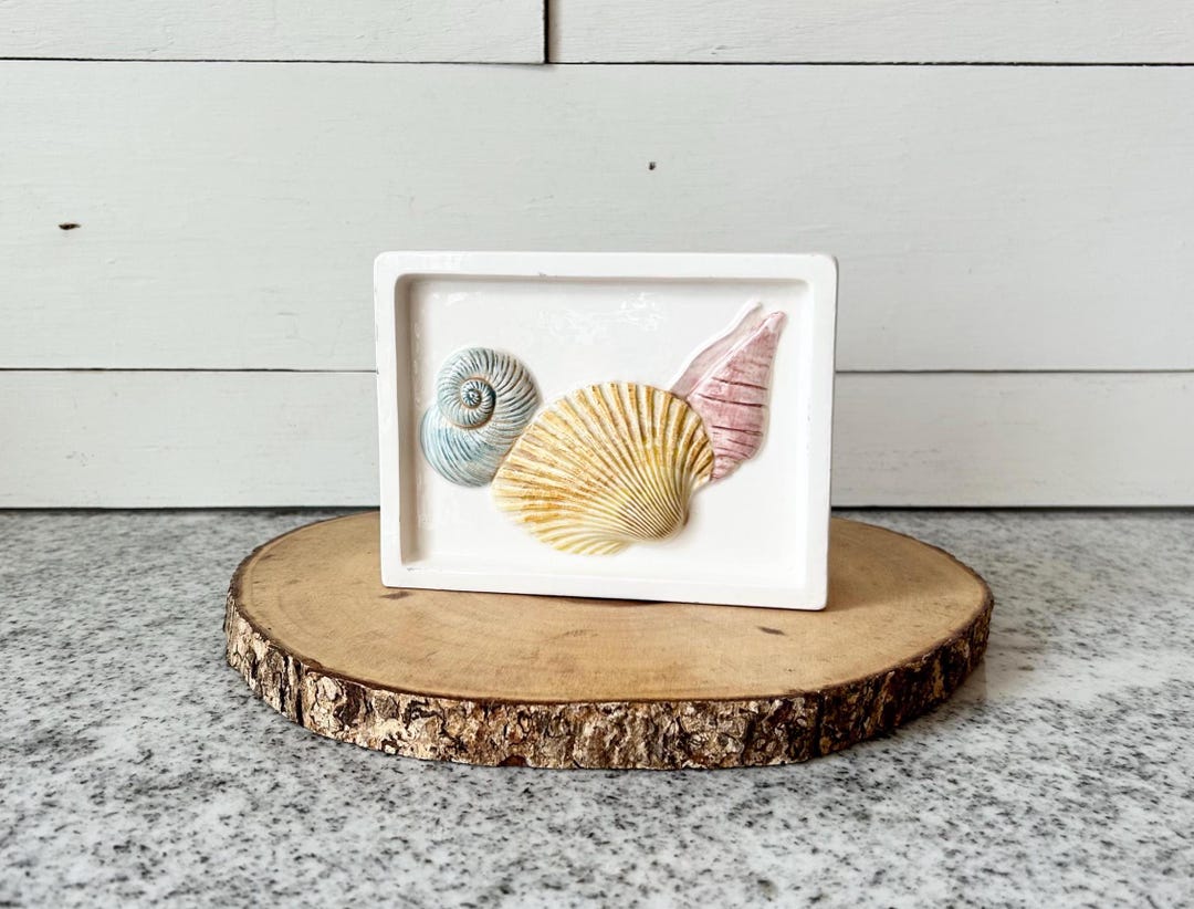 Vintage Ceramic Wall Pocket Seashells, Coastal Nautical Decor, Beach ...