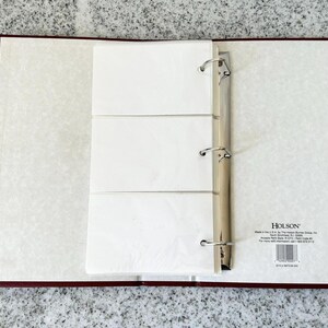 Vintage Burgundy Faux Leather Photo Album, Holson 3-ring Binder With ...