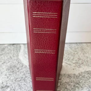 Vintage Burgundy Faux Leather Photo Album, Holson 3-ring Binder With ...