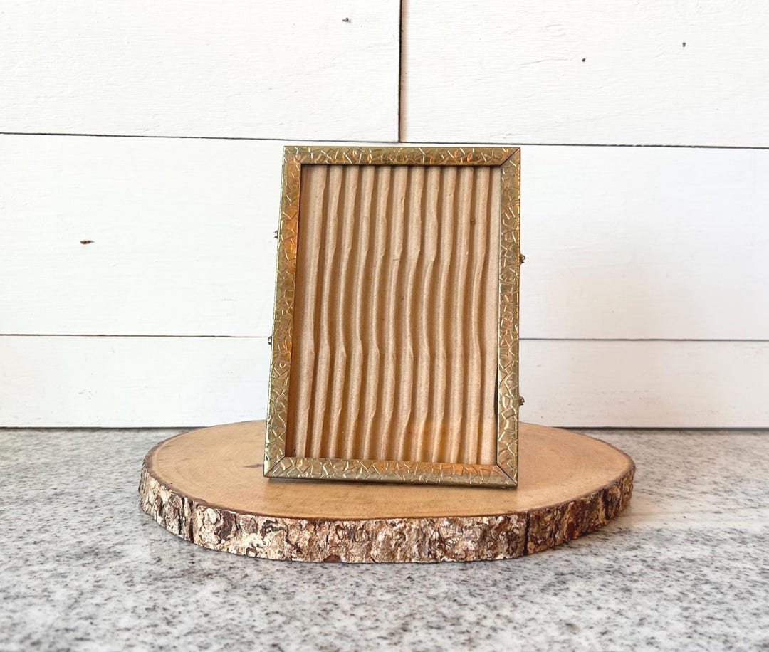 Vintage Brass 5x7 Picture Frame, Ornate Gold Metal Photo Frame With ...