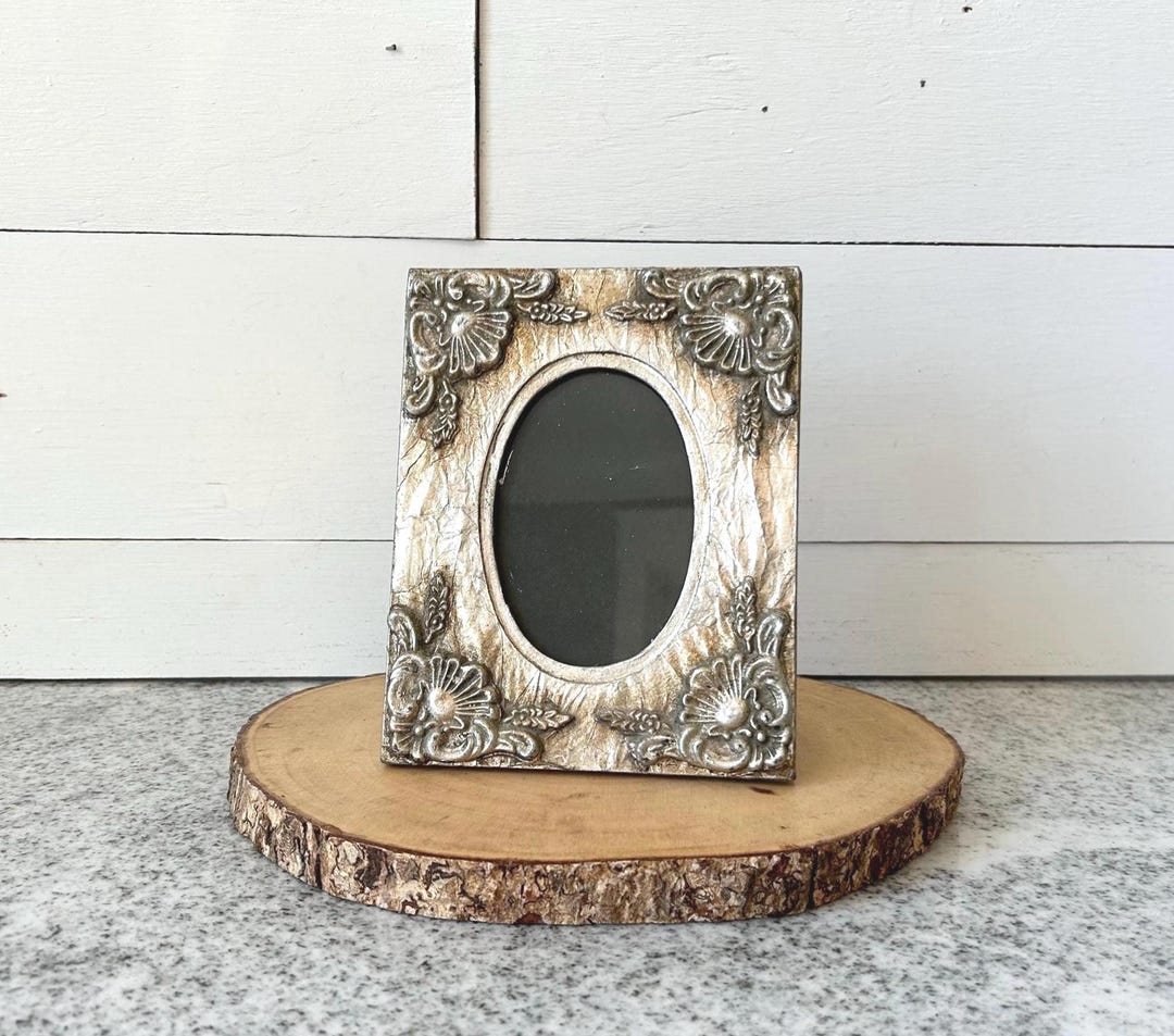 Vintage 3.5x5 Florentine Silver Ornate Picture Frame, Antique Italian ...