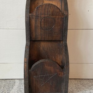 Vintage Solid Wood 3-slot Mail Organizer in Dark Brown, Antique Style ...