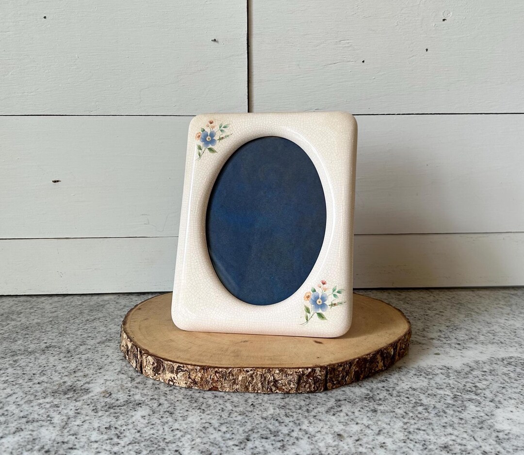 Vintage Ceramic Picture Frame 5x7 Hand-painted Floral Design Made in ...