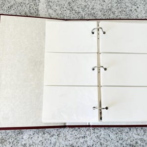 Vintage Burgundy Faux Leather Photo Album, Holson 3-ring Binder With ...