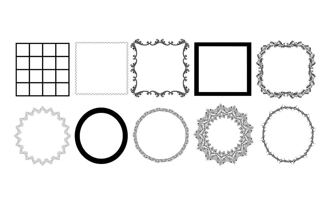Borders SVG 10 Pack Decorating Scrapbooking Etc. - Etsy