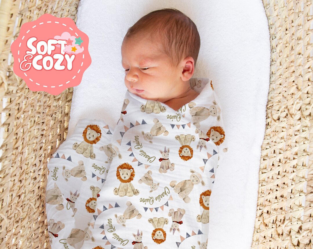 Teddy Bear Baby Boy Swaddle Cute Bear Baby Swaddle With Name Bear ...