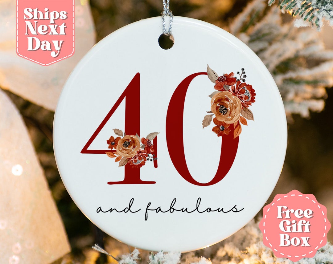 Personalized Age Ornament - 30th 40th 50th 60th 70th 80th Birthday Gift ...