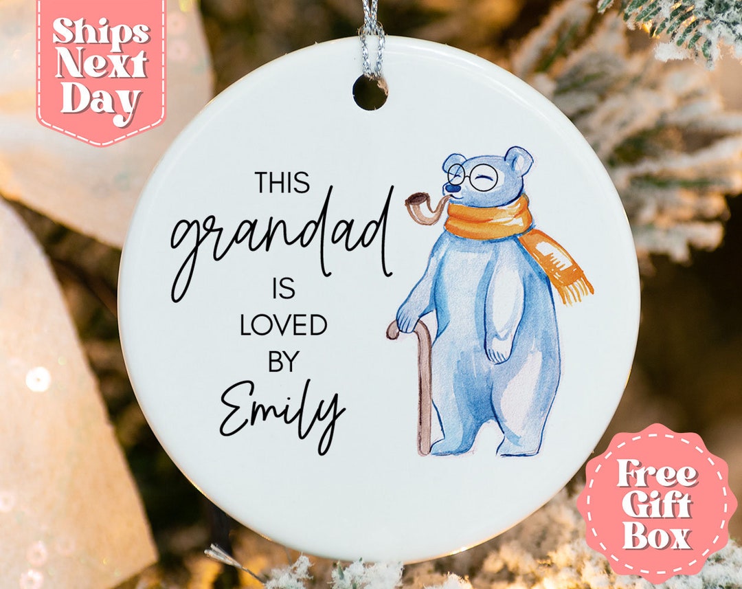 Personalized Grandad Ornament - Gift for Grandad From Child - Father's ...