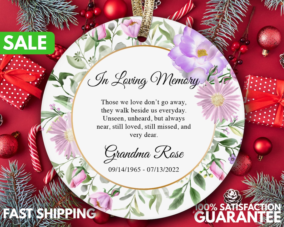 Personalized Memorial Christmas Ornament - Custom in Loving Memory ...