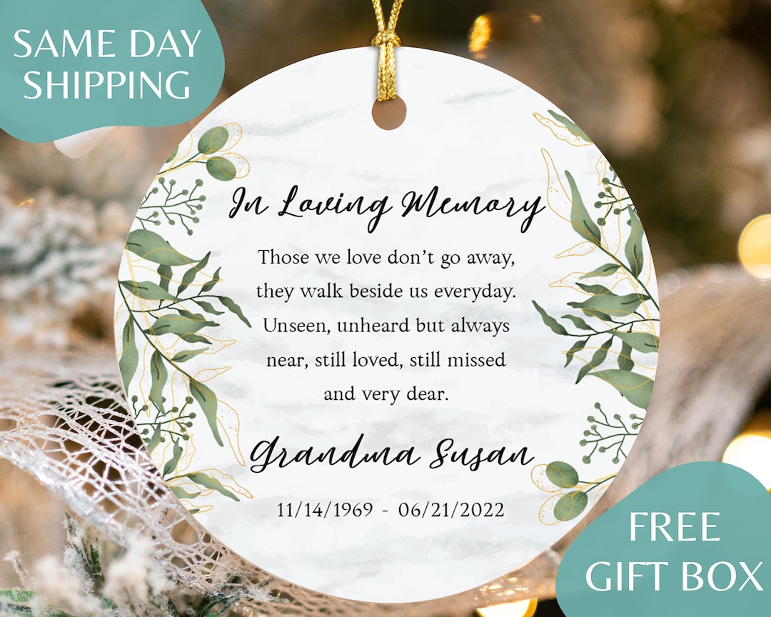 Personalized Memorial Christmas Ornament - Custom in Loving Memory ...