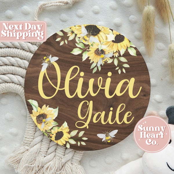 Sunflower Name Sign - Etsy