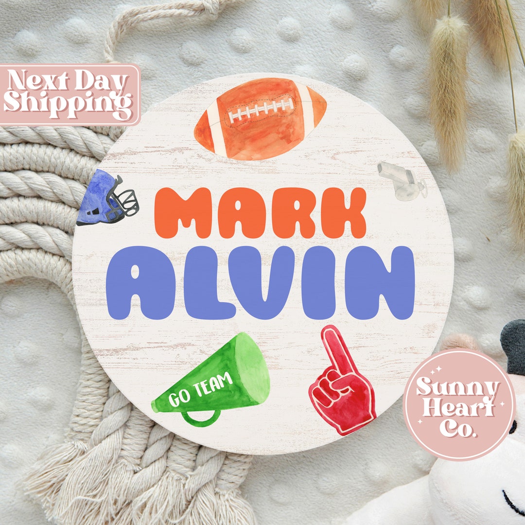American Football Baby Boy Hospital Announcement Name Sign Newborn ...