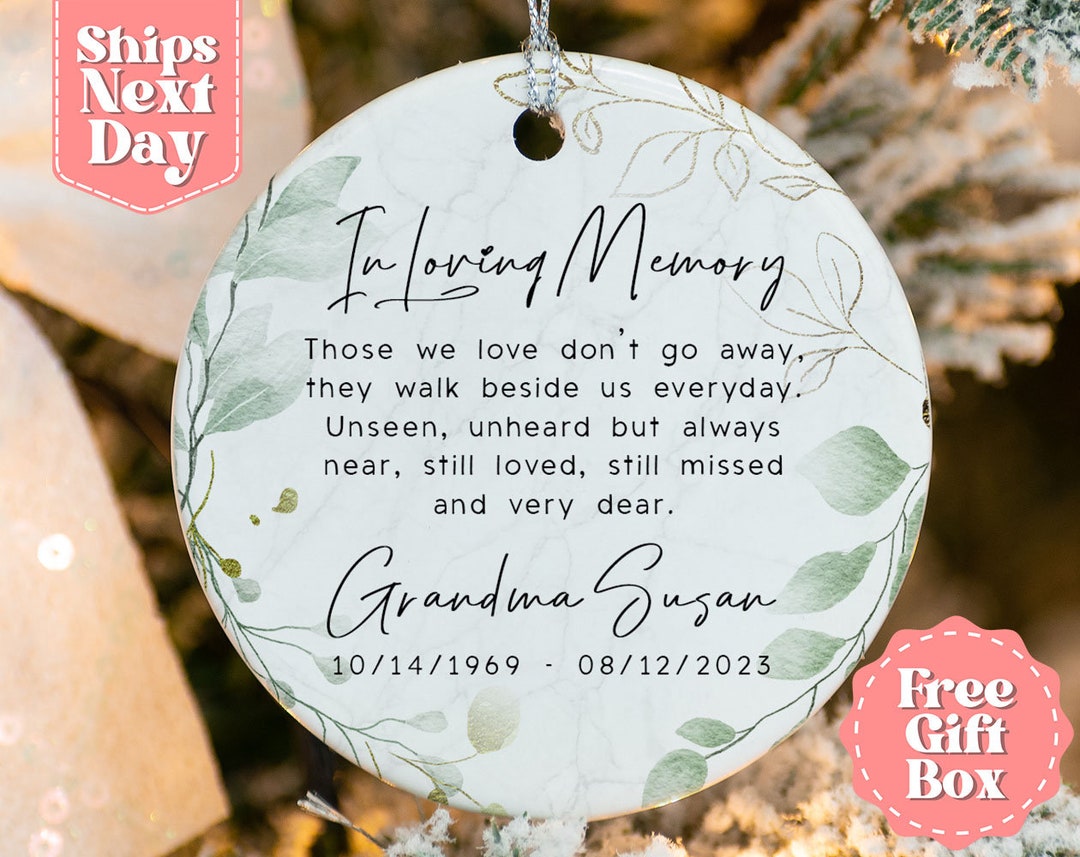 Personalized Memorial Christmas Ornament - Custom in Loving Memory ...