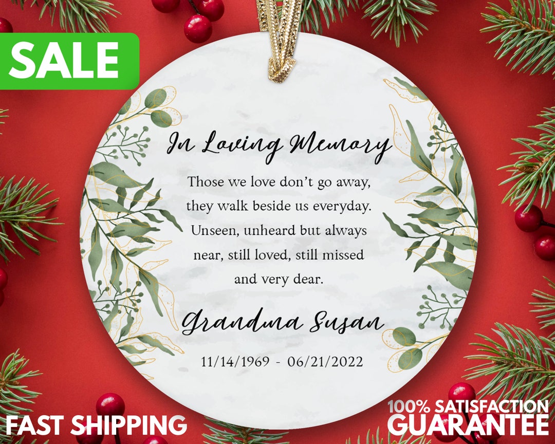 Personalized Memorial Christmas Ornament - Custom in Loving Memory ...