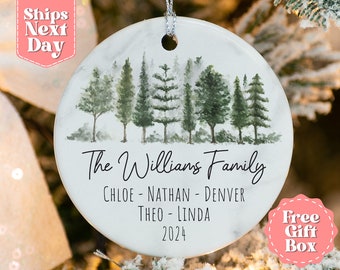 Family Christmas Ornament - Christmas 2024 - Custom Family Keepsake ...