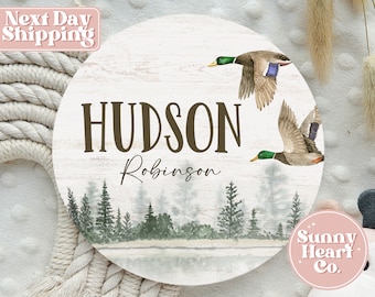 Mallard Ducks Baby Birth Announcement Stat Sign Newborn Mallard Ducks ...