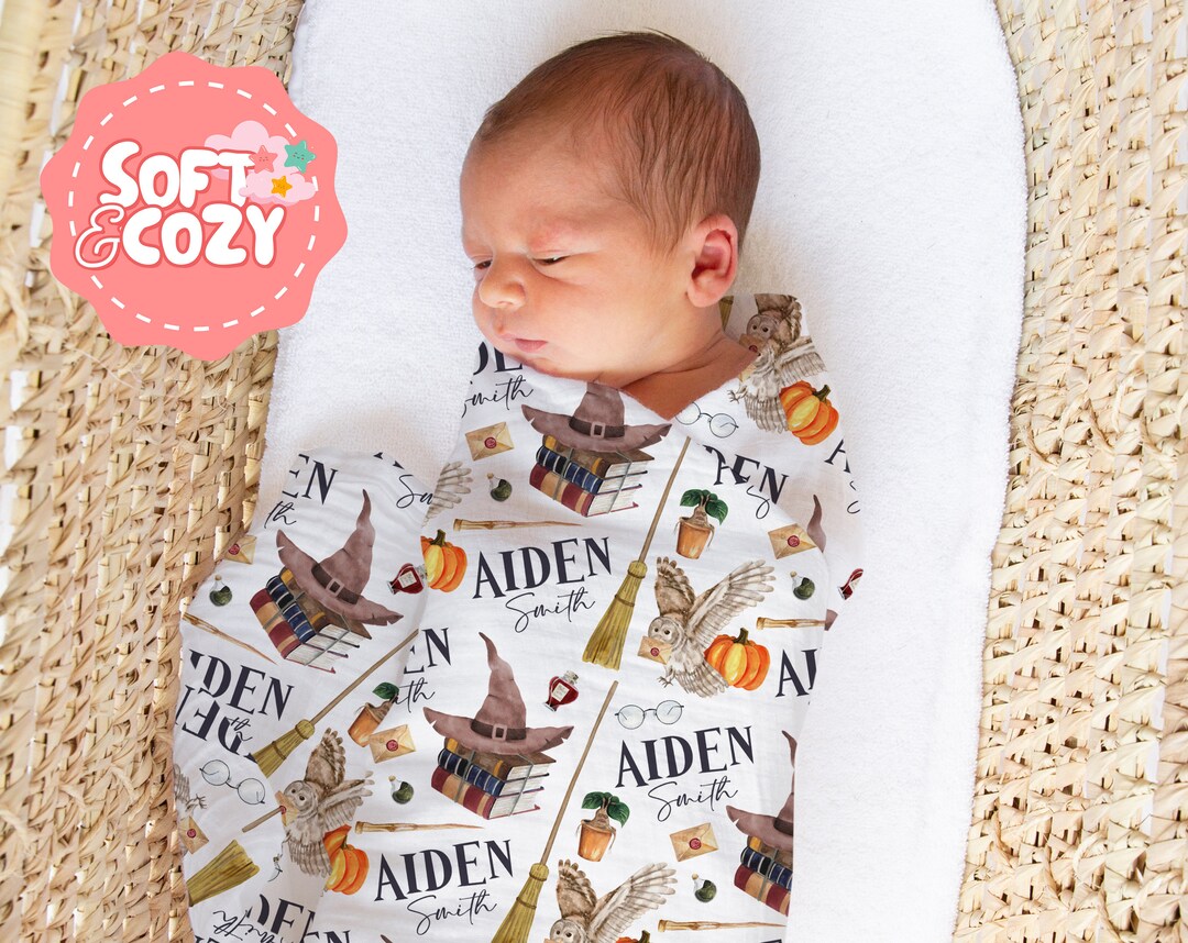 Wizard Baby Boy Swaddle Wizard Magic Swaddle With Name for Newborn ...