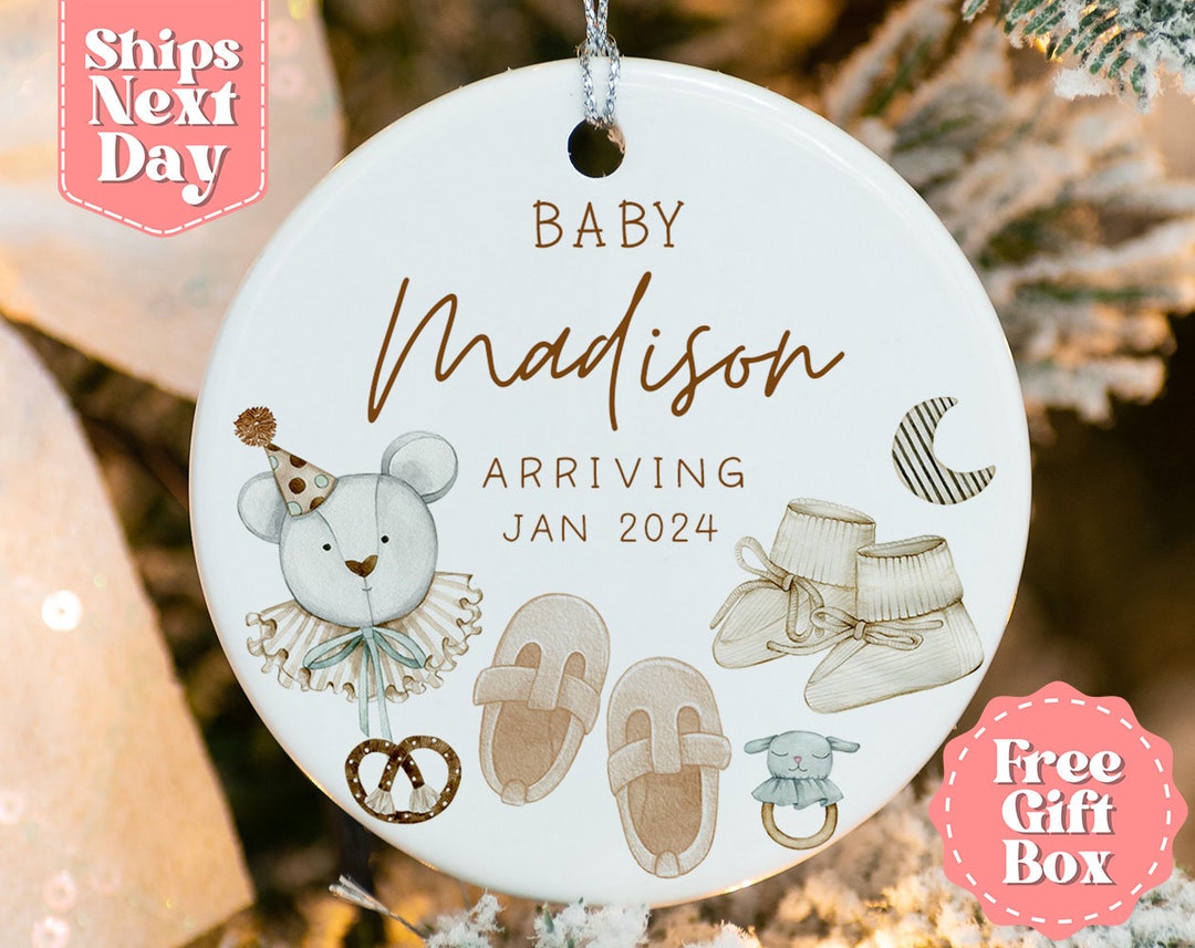 Baby Coming Soon Ornament - Pregnancy Reveal Ornament - Pregnancy ...