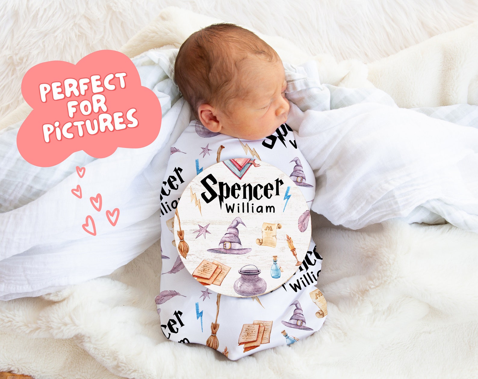 Wizard Baby Boy Blanket Wizard Magic Blanket With Name Wizard Nursery ...