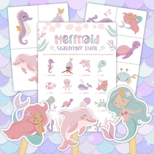 Mermaid Scavenger Hunt - Printable Treasure Hunt for Kids - Fun ...