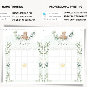 Teddy Bear Baby Shower Bingo. Find the Guest Bingo Printable. Baby ...