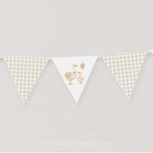 Goose Baby Shower Banner. Printable Mother Goose Bunting Garland. One ...