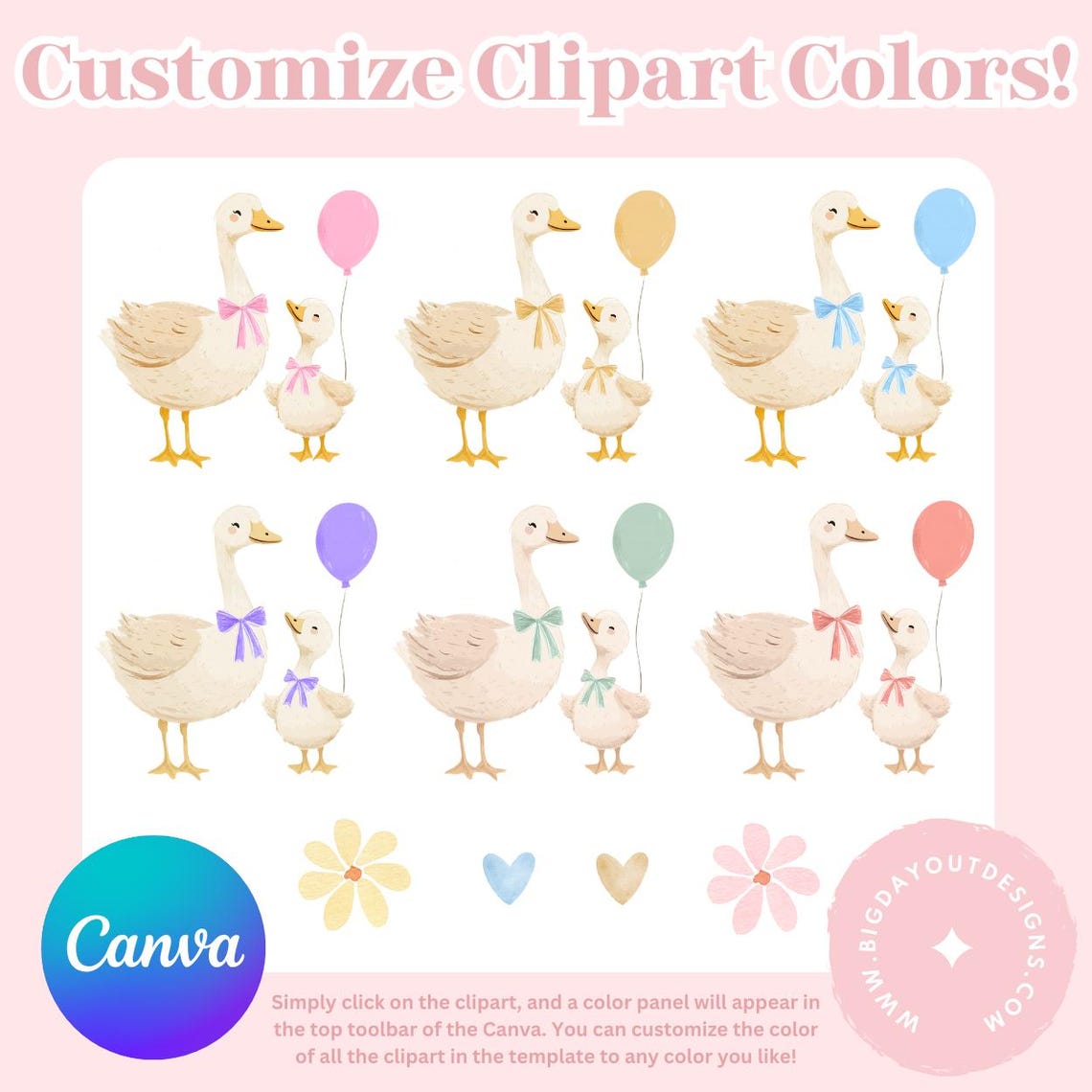 Goose Baby Shower Banner. Printable Goose Bunting Garland. One Silly ...