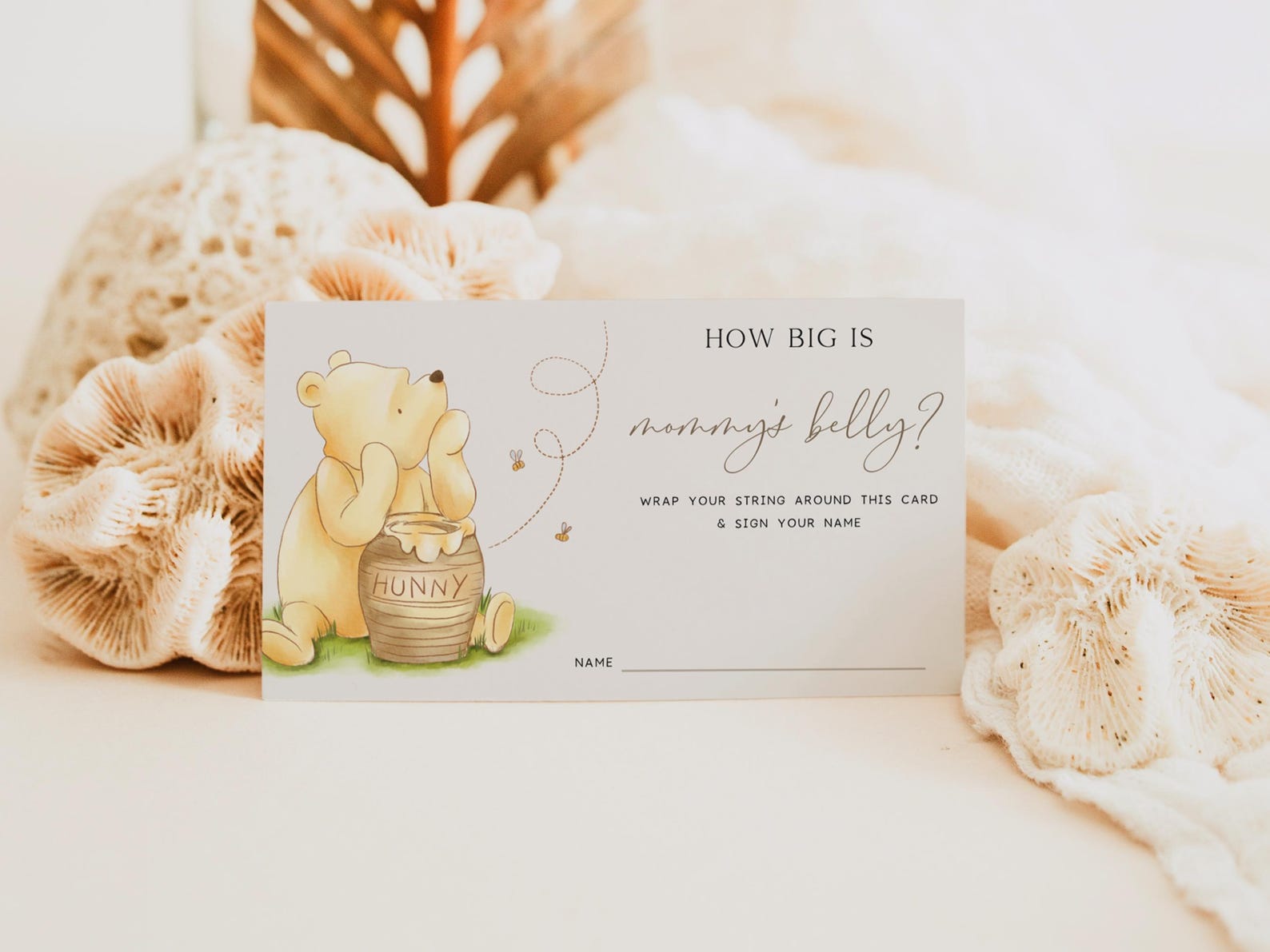 Editable Winnie the Pooh How Big is Mommy's Belly Game. Mom's Belly ...