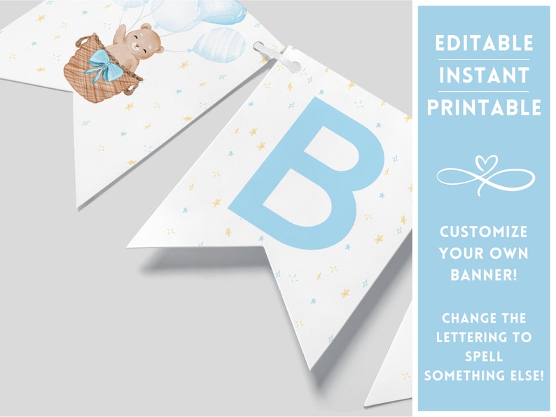 Teddy Bear Banner. Gender Reveal Decor. Boy OR Girl Banner - Etsy