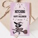 Editable Halloween Skeleton Gift Tag. Vintage Skull Gift Trick or Treat ...
