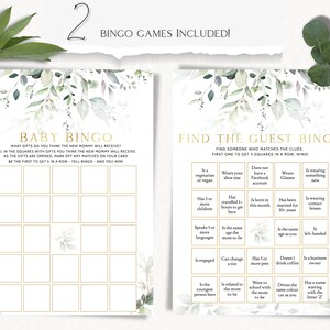 Eucalyptus Shower Baby Bingo. Baby Shower Bingo Printable. Find the ...