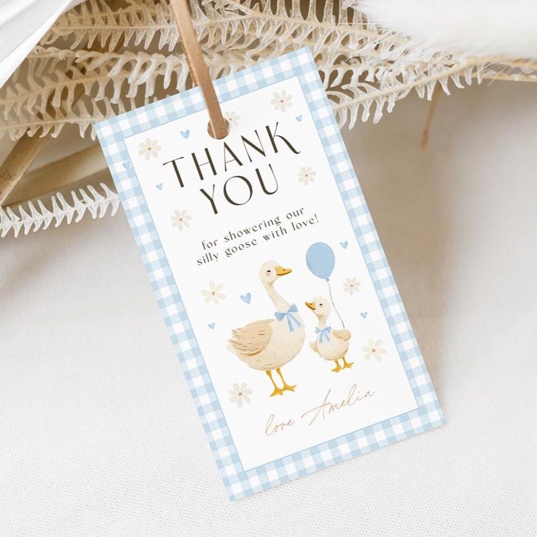 Silly Goose Baby Shower Favors. Mother Goose Printable Tag. Little ...