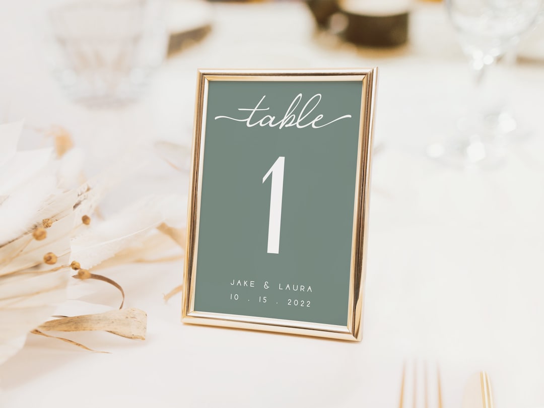 Table Numbers Wedding. Wedding Table Number. Wedding Signage. Printable ...