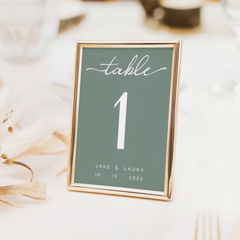 Modern Table Numbers - Etsy